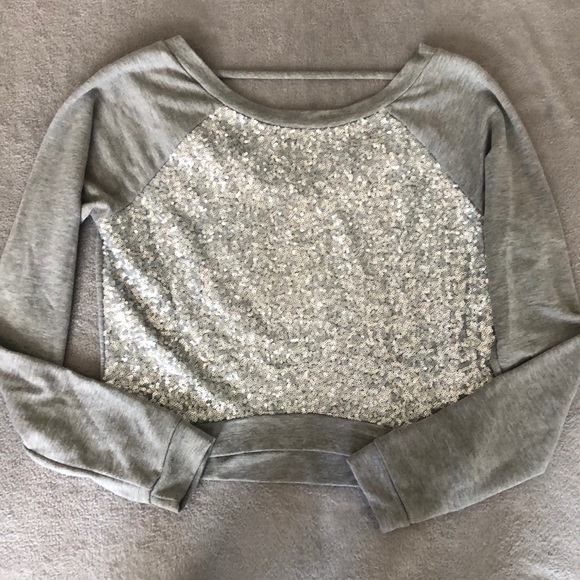 dELiA*s | Tops | Delias Cropped Sweatshirt Sparkles On Front | Poshmark